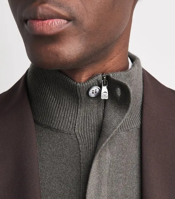 Corneliani Cashmere High-neck Quarter-zip Sweater