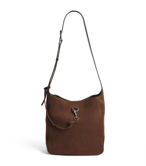 SYSTEM Suede Anchor Shoulder Bag - Brown