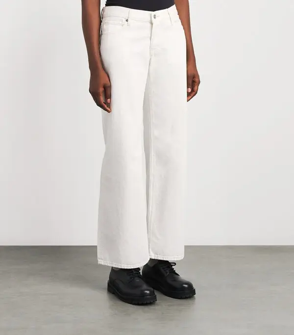 FRAME X Amelia Gray The Pixie Gray Wide-leg Jeans