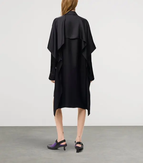 Loewe Silk-blend Draped Shirt Dress