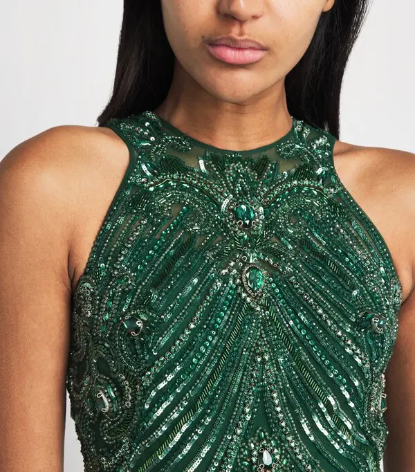 Zuhair Murad Silk Embellished Sleeveless Gown