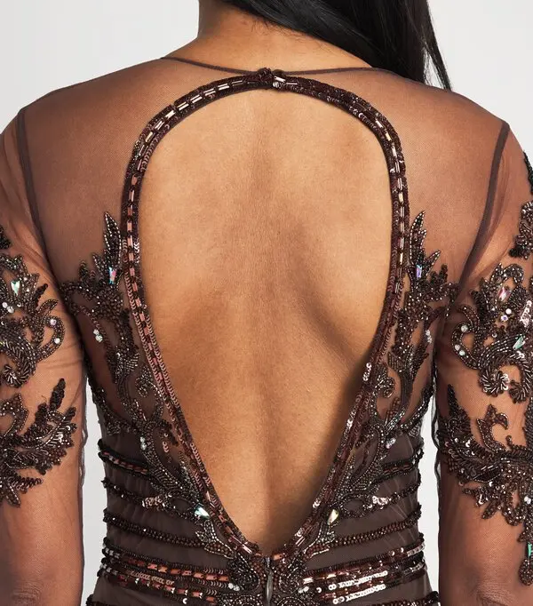 Zuhair Murad Embellished Open-back Gown