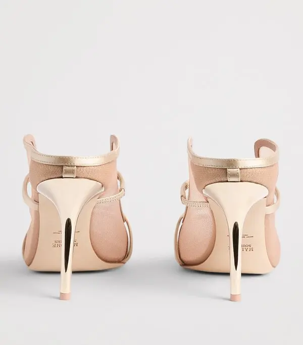 MALONE SOULIERS Embellished Mesh Maureen Heeled Mules 85