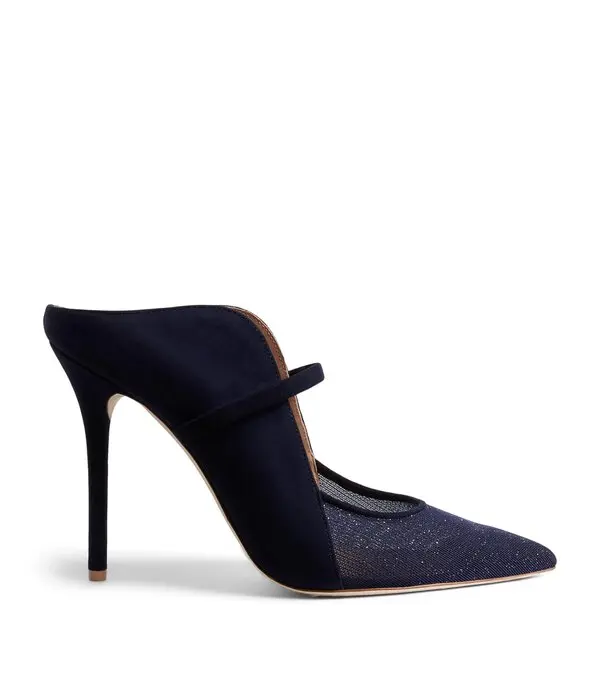 MALONE SOULIERS Suede Embellished Maureen Arc Heeled Mules 100