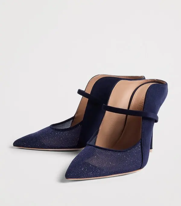 MALONE SOULIERS Suede Embellished Maureen Arc Heeled Mules 100
