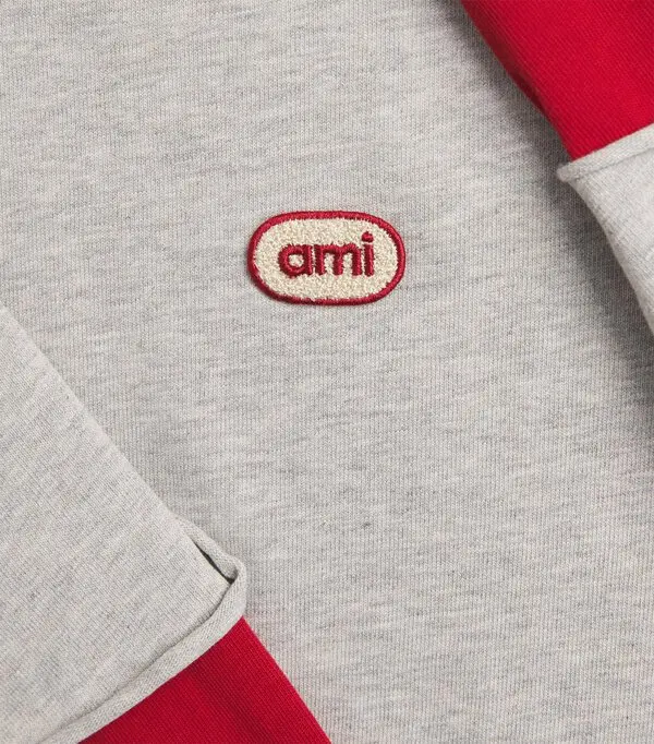 AMI Paris Cotton Double-sleeve Logo T-shirt