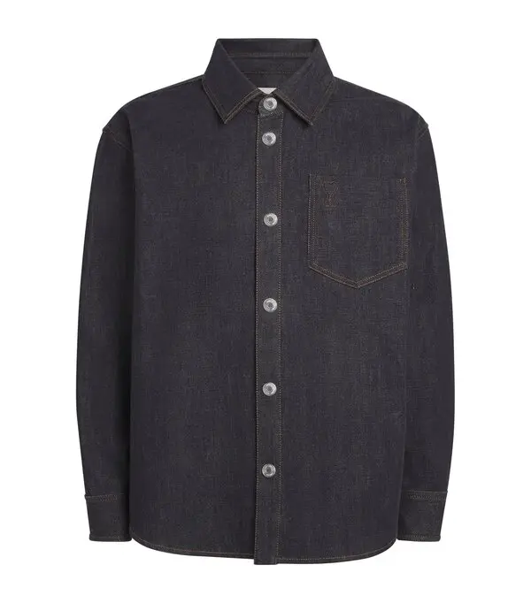 AMI Paris Denim De Coeur Overshirt