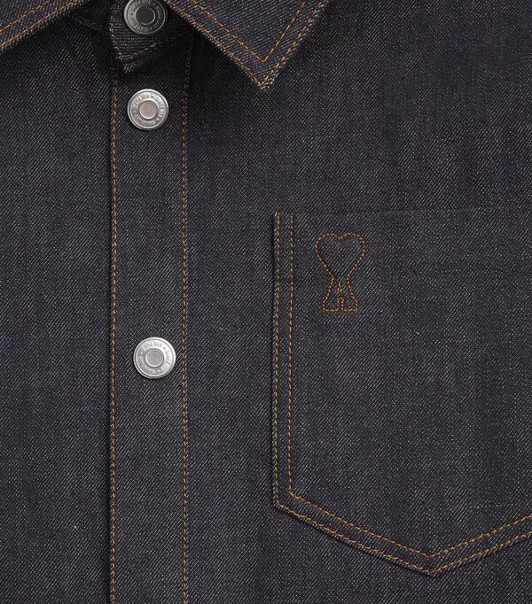 AMI Paris Denim De Coeur Overshirt