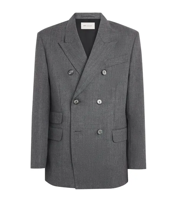AMI Paris Wool Double-breasted Blazer
