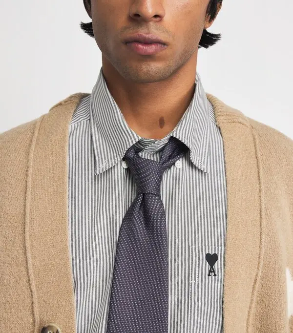 AMI Paris Cotton Stripe De Coeur Shirt