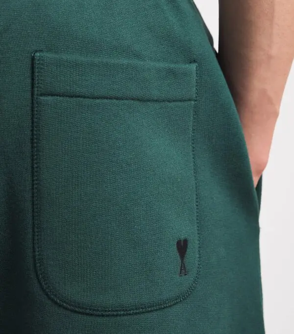 AMI Paris Stretch-cotton De Coeur Sweatpants