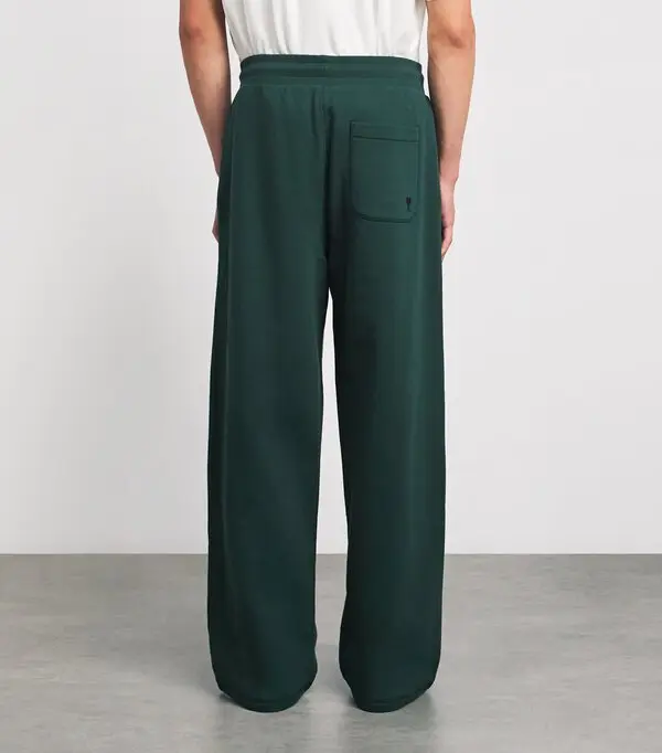 AMI Paris Stretch-cotton De Coeur Sweatpants