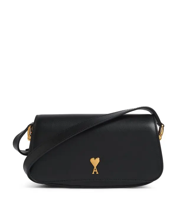 AMI Paris Leather Paris Paris Shoulder Bag