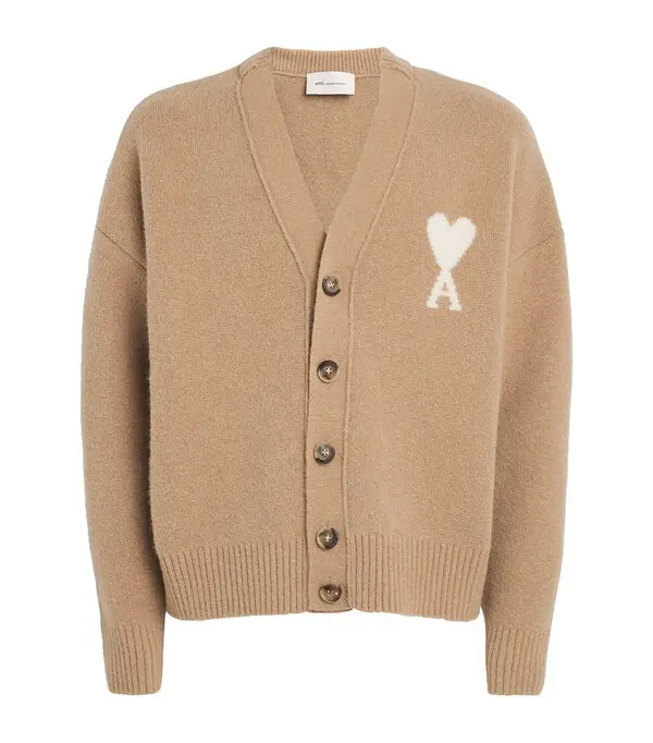 AMI Paris De Coeur Cardigan - Beige