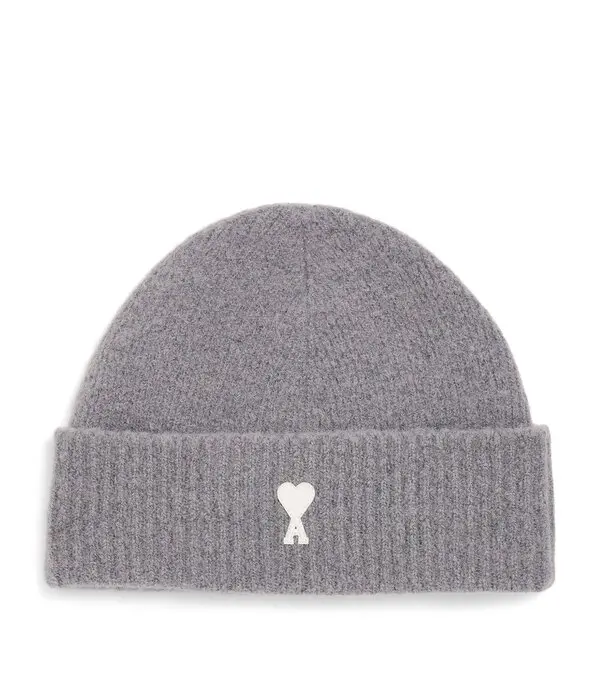 AMI Paris Wool-blend De Coeur Beanie