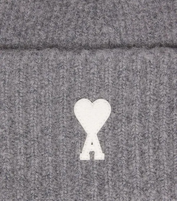 AMI Paris Wool-blend De Coeur Beanie