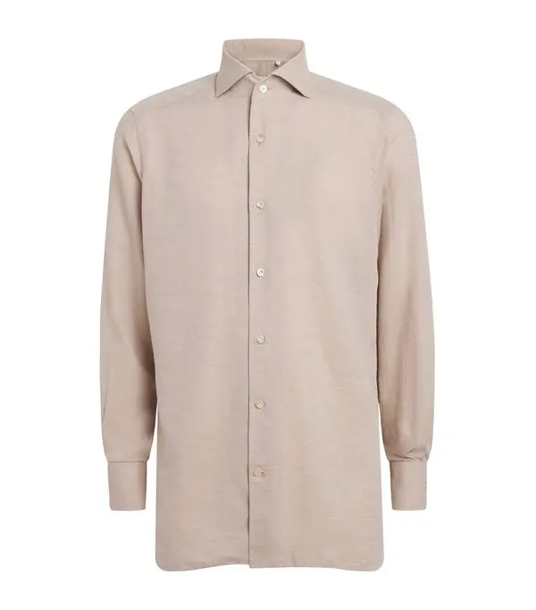 100HANDS Cotton-cashmere Shirt - Beige