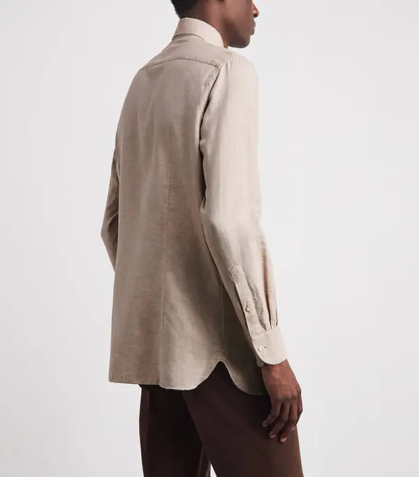 100HANDS Cotton-cashmere Shirt - Beige