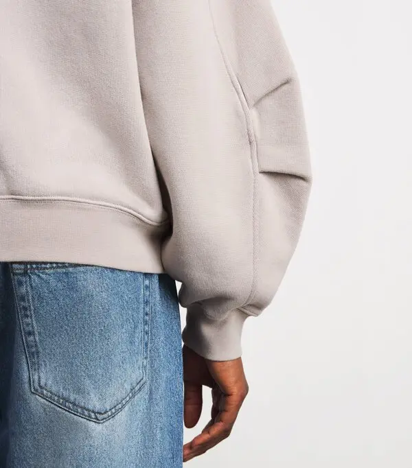 AGOLDE Cotton Funnel-neck Jenning Sweatshirt - Ivory