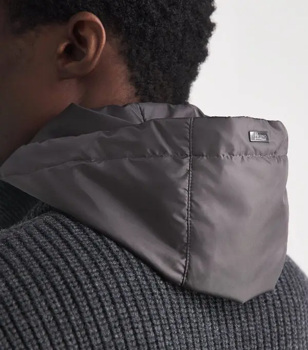 Herno Virgin Wool Ribbed Hybrid Jacket