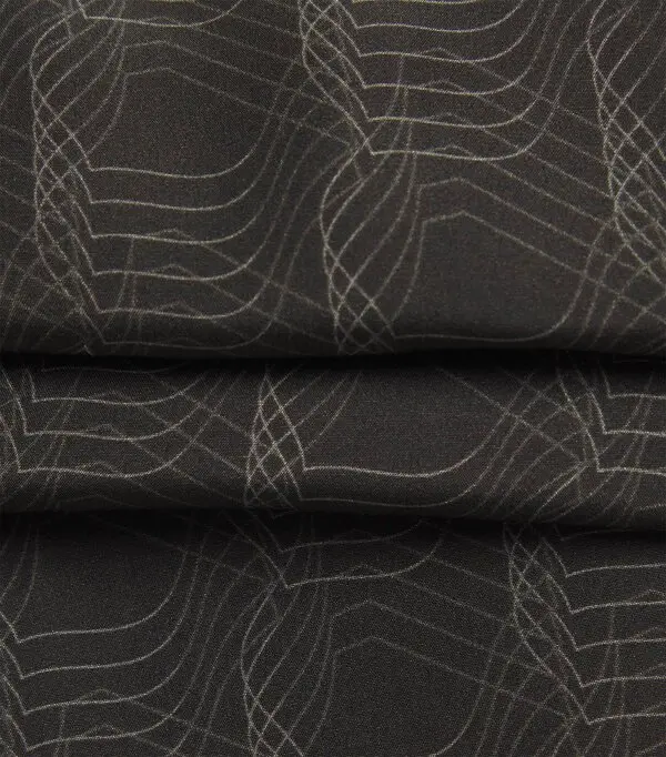 Corneliani Silk Geometric Print Shirt