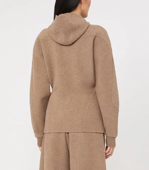 Max Mara Virgin Wool-blend Zip-up Hoodie