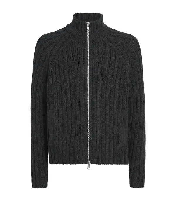 Our Legacy Merino Wool Zip-up Cardigan - Grey