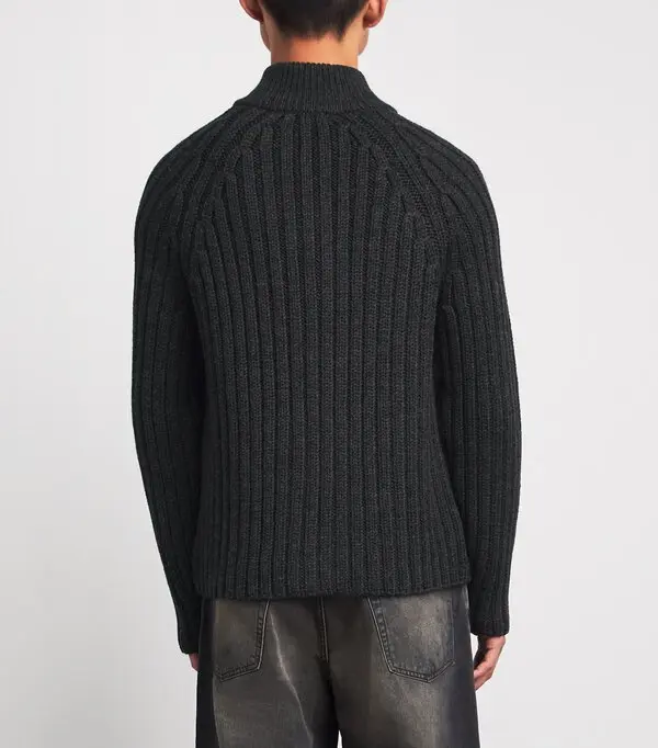 Our Legacy Merino Wool Zip-up Cardigan