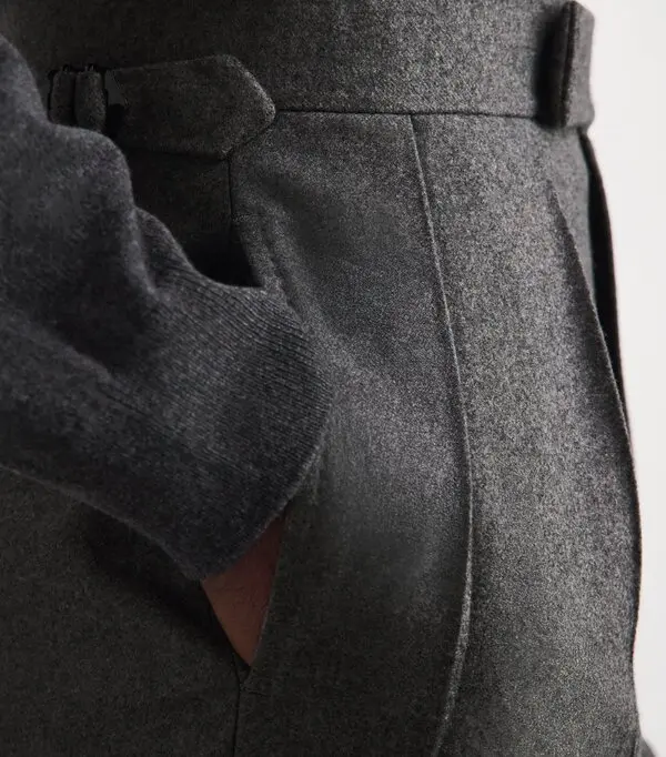 Ralph Lauren Purple Label Wool Flannel Gregory Trousers
