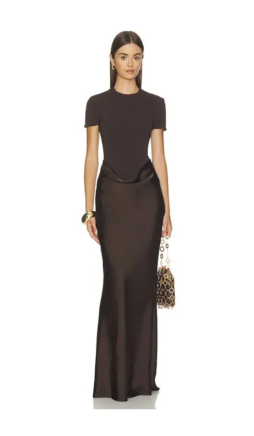 ROTATE BY BIRGER CHRISTENSEN Hailey Dress In Brown