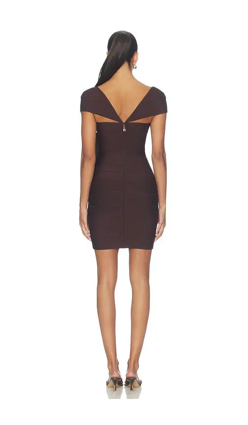 ROTATE BY BIRGER CHRISTENSEN Siddi Dress In Brown