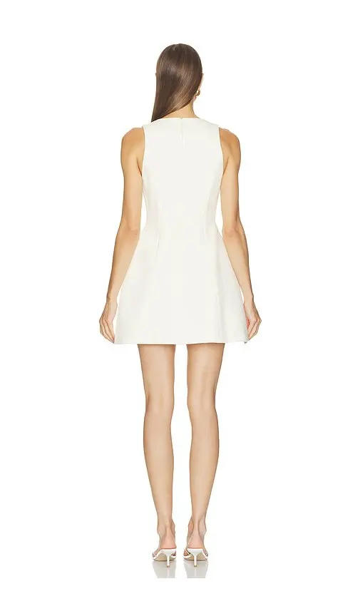 Oddmuse Cotton Mix Volume Mini Dress In Ivory