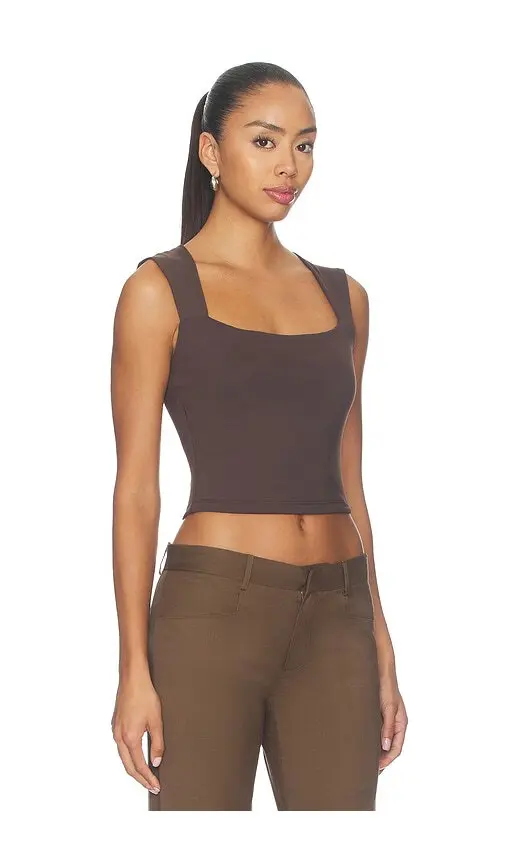Susana Monaco Open Front Tank In Brown