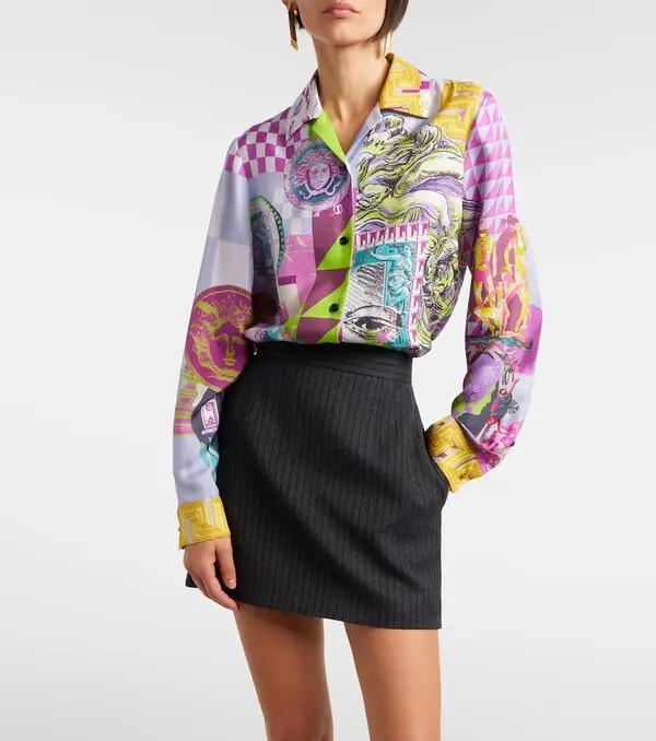 Versace Medusa Printed Silk Shirt