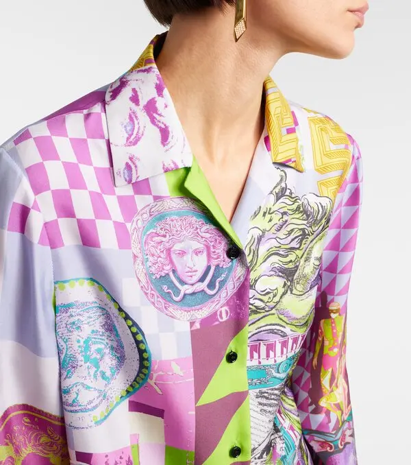 Versace Medusa Printed Silk Shirt