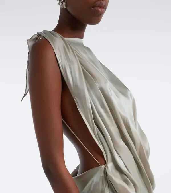 Maticevski Glow Up Draped Open-back Gown
