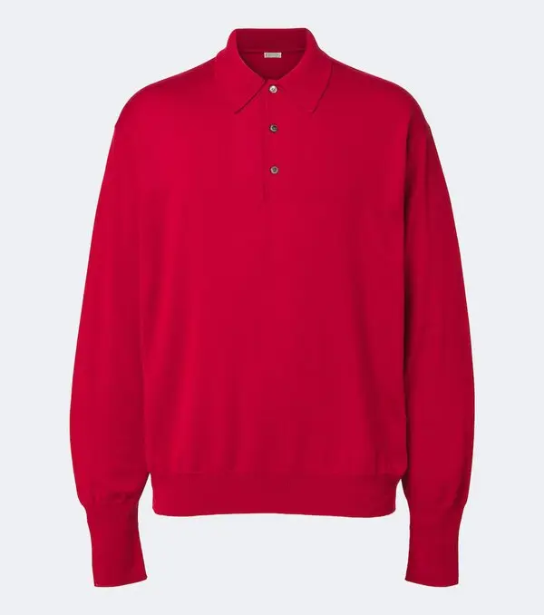 A.PRESSE Wool Polo Sweater
