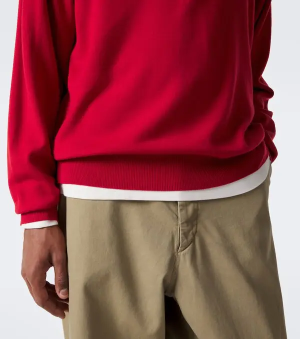 A.PRESSE Wool Polo Sweater