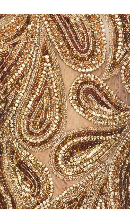 Retrofete Evolet Embroidered Dress In Brown