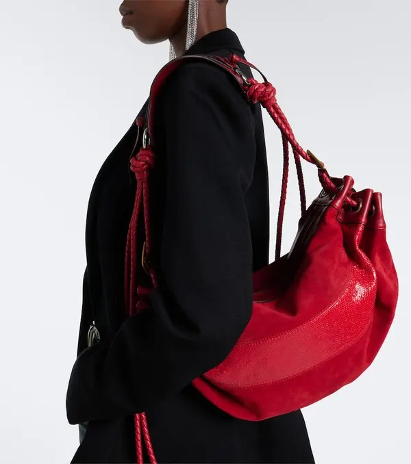 Isabel Marant Étoile Maia Medium Suede And Leather Shoulder Bag