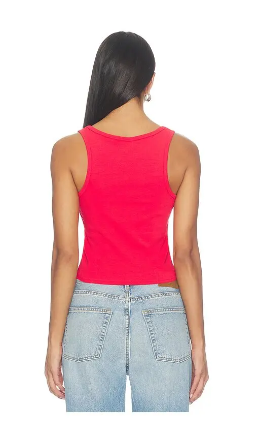 Junk Food 49ers Cut Off Rib Tank In Red