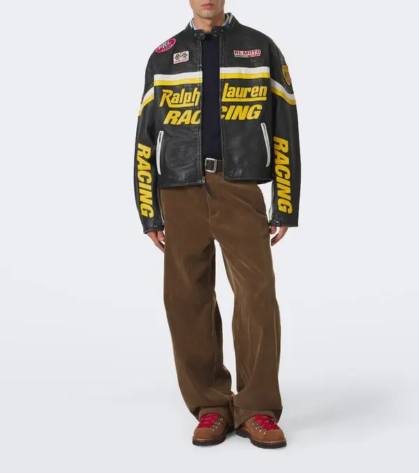 Polo Ralph Lauren Patch-appliqué Leather Jacket