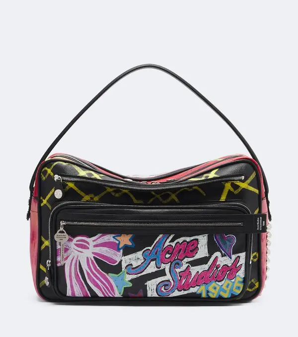 Acne Studios Camero Camera Printed Leather Shoulder Bag
