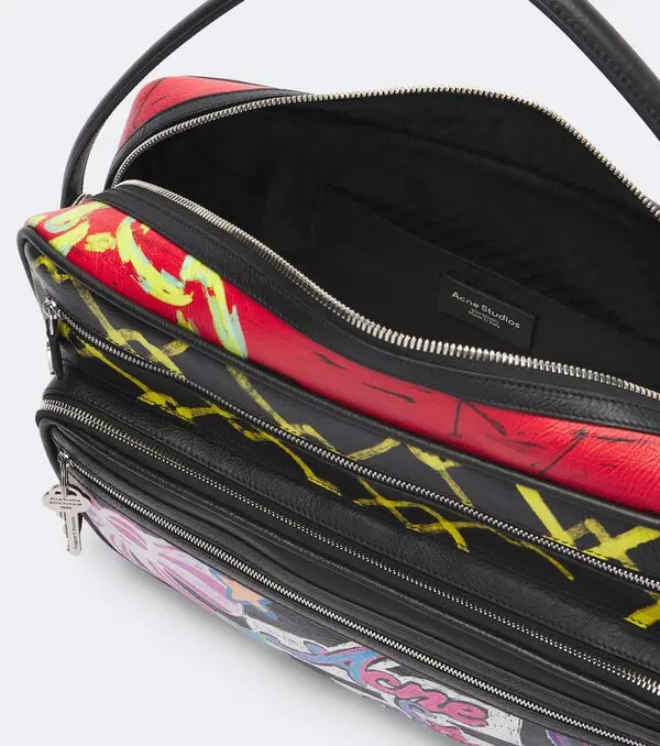 Acne Studios Camero Camera Printed Leather Shoulder Bag