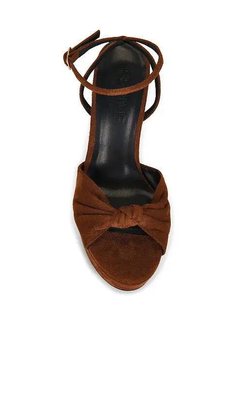 Femme La Janis Platform In Brown - Coco Suede