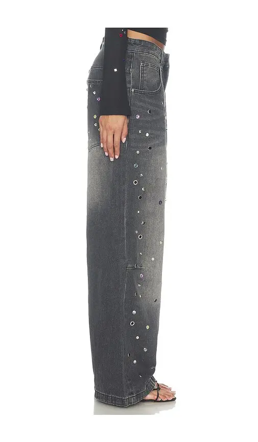 JADED LONDON Rhinestone Studded Colossus Jeans