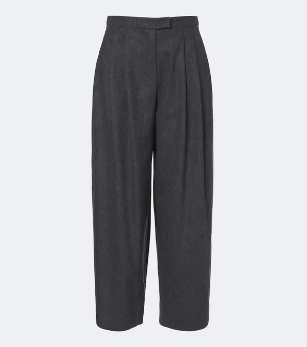 Max Mara Pleated Wool Wide-leg Pants