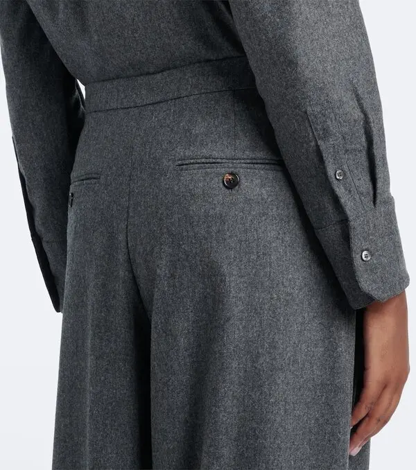 Max Mara Pleated Wool Wide-leg Pants