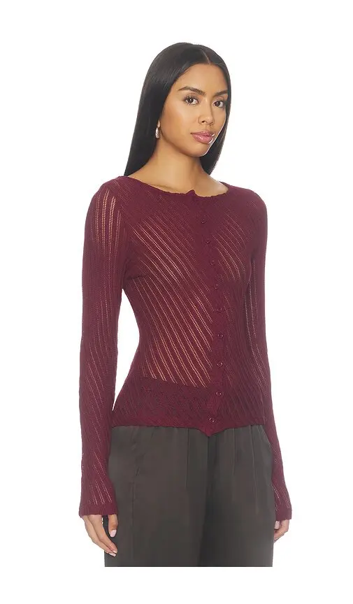 SNDYS. Norah Cardigan In Burgundy