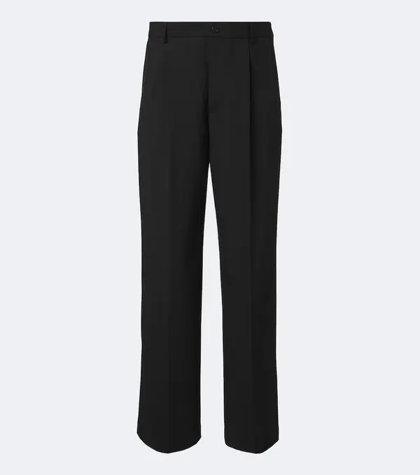 Dries Van Noten Pleated Wool Wide-leg Pants